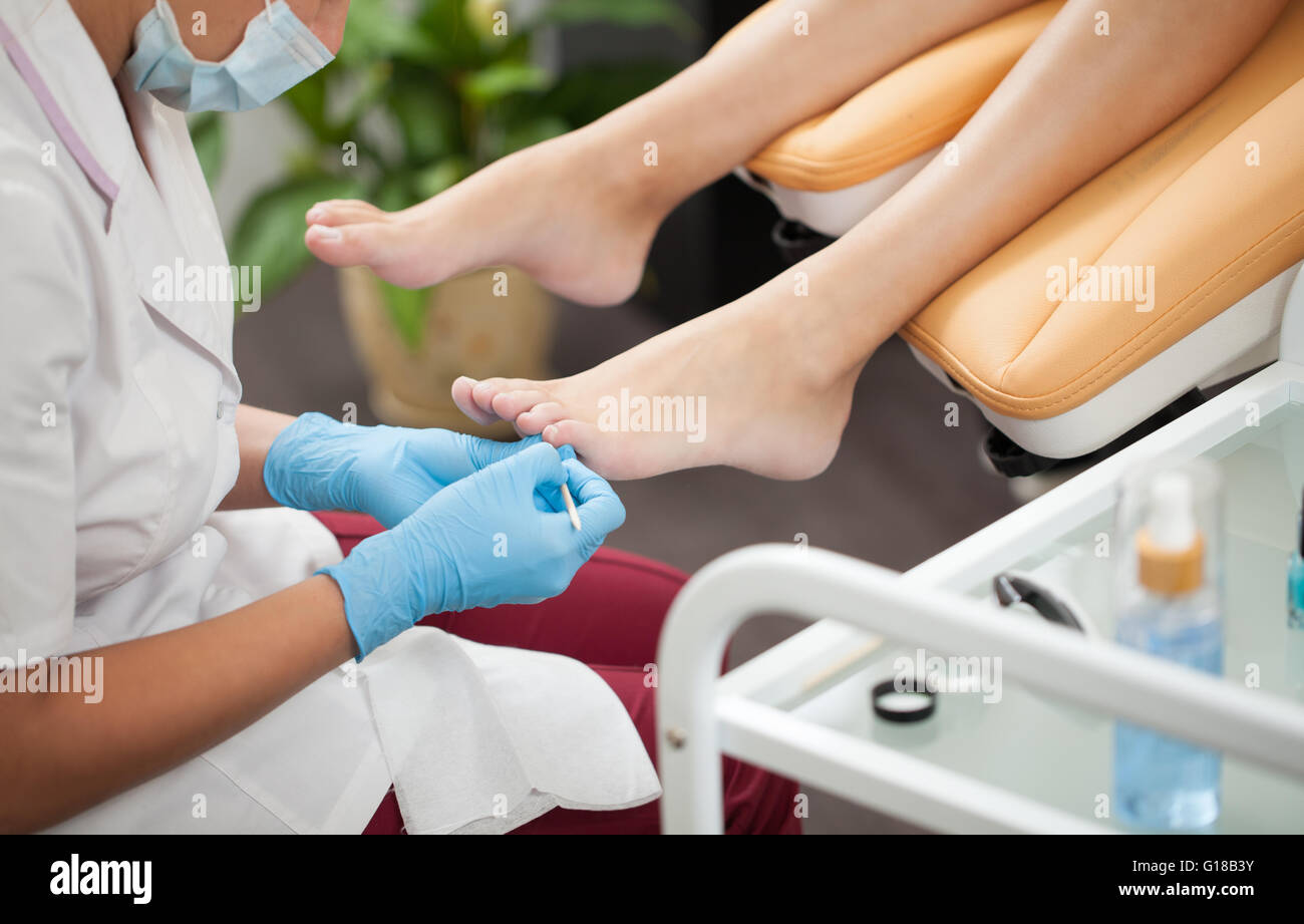 woman foot in pedicure Stock Photo - Alamy
