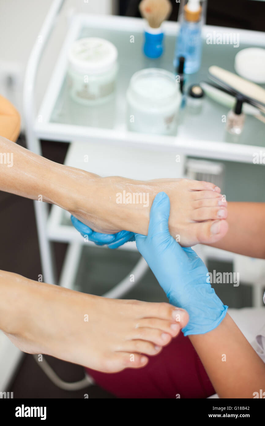 Cleaning of a foot Stock Photo - Alamy