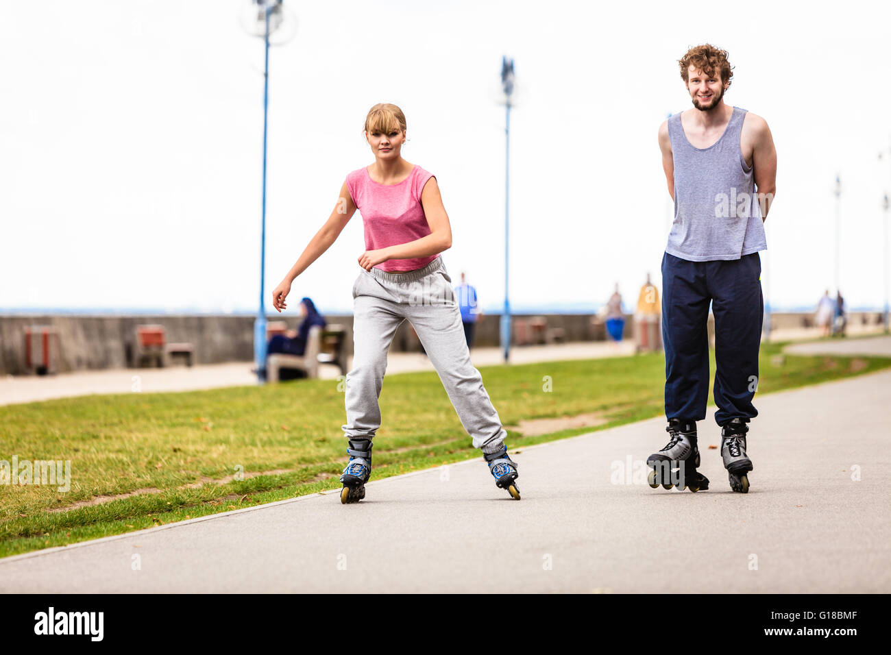 Outdoors activities sport and free time. Summertime exercising and ...