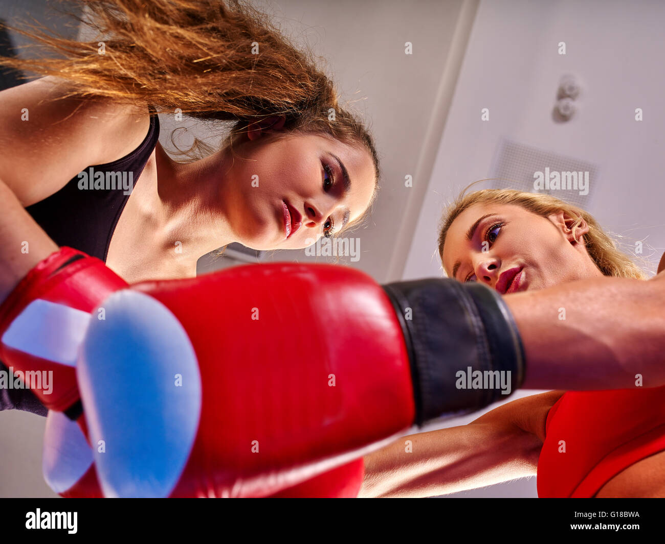 Female boxing knockout punch hi-res stock photography and images - Alamy