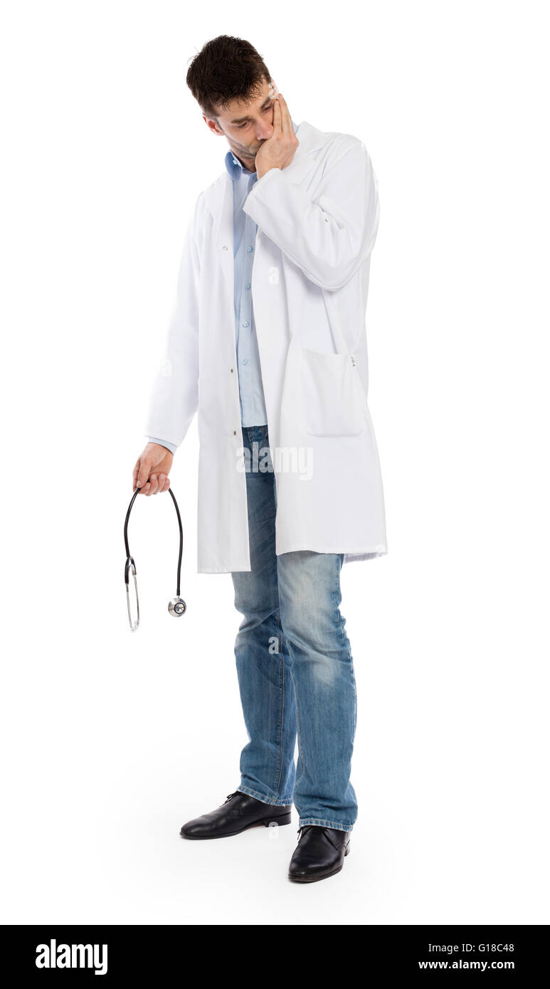 Male doctor, concept of healthcare and medicine - Isolated on white ...