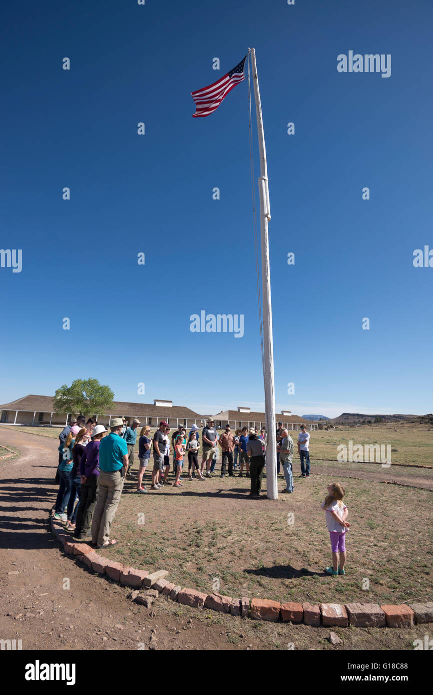 Ranger giving history talk at Fort Davis National Historic Site in West ...