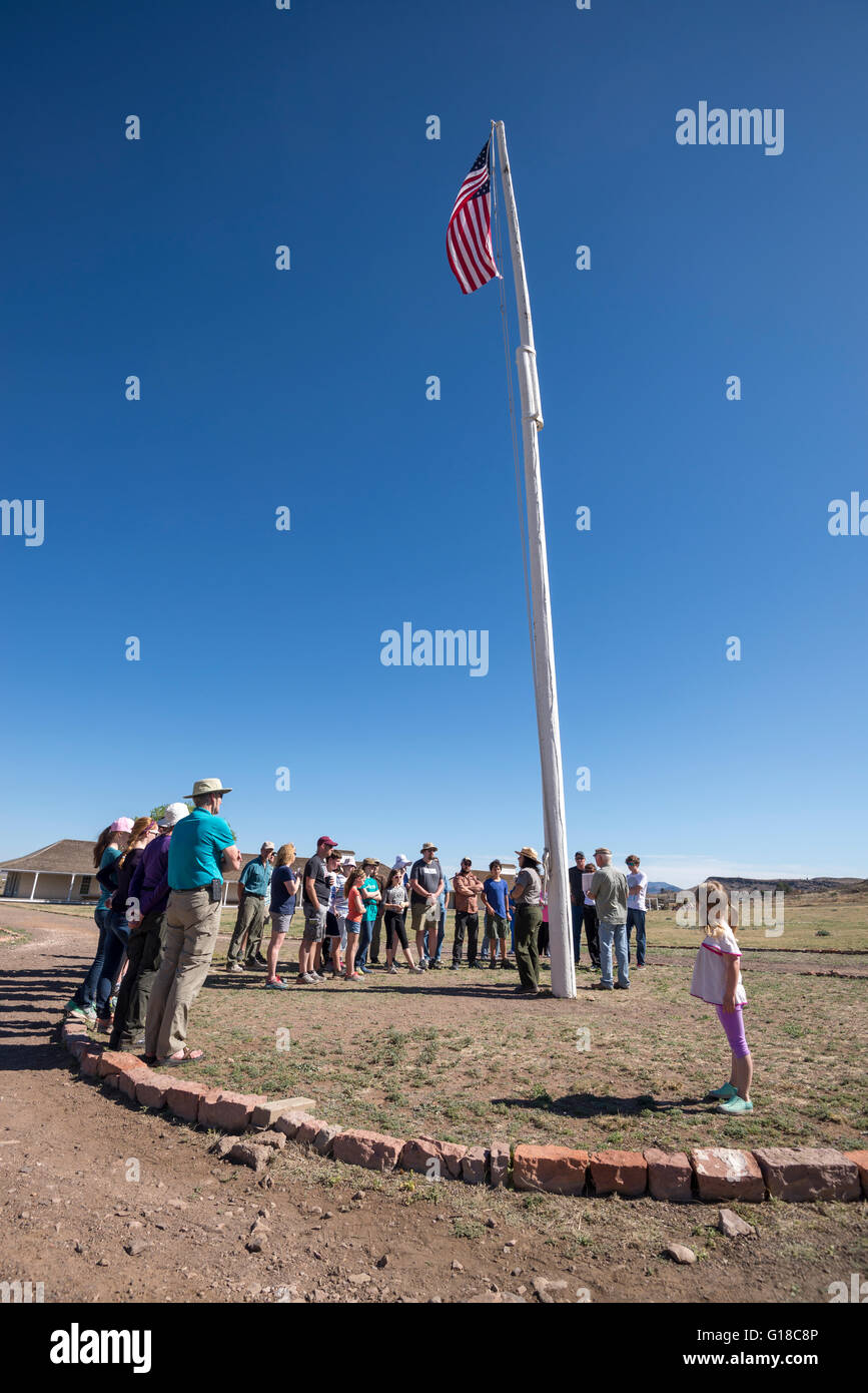 Ranger giving history talk at Fort Davis National Historic Site in West ...