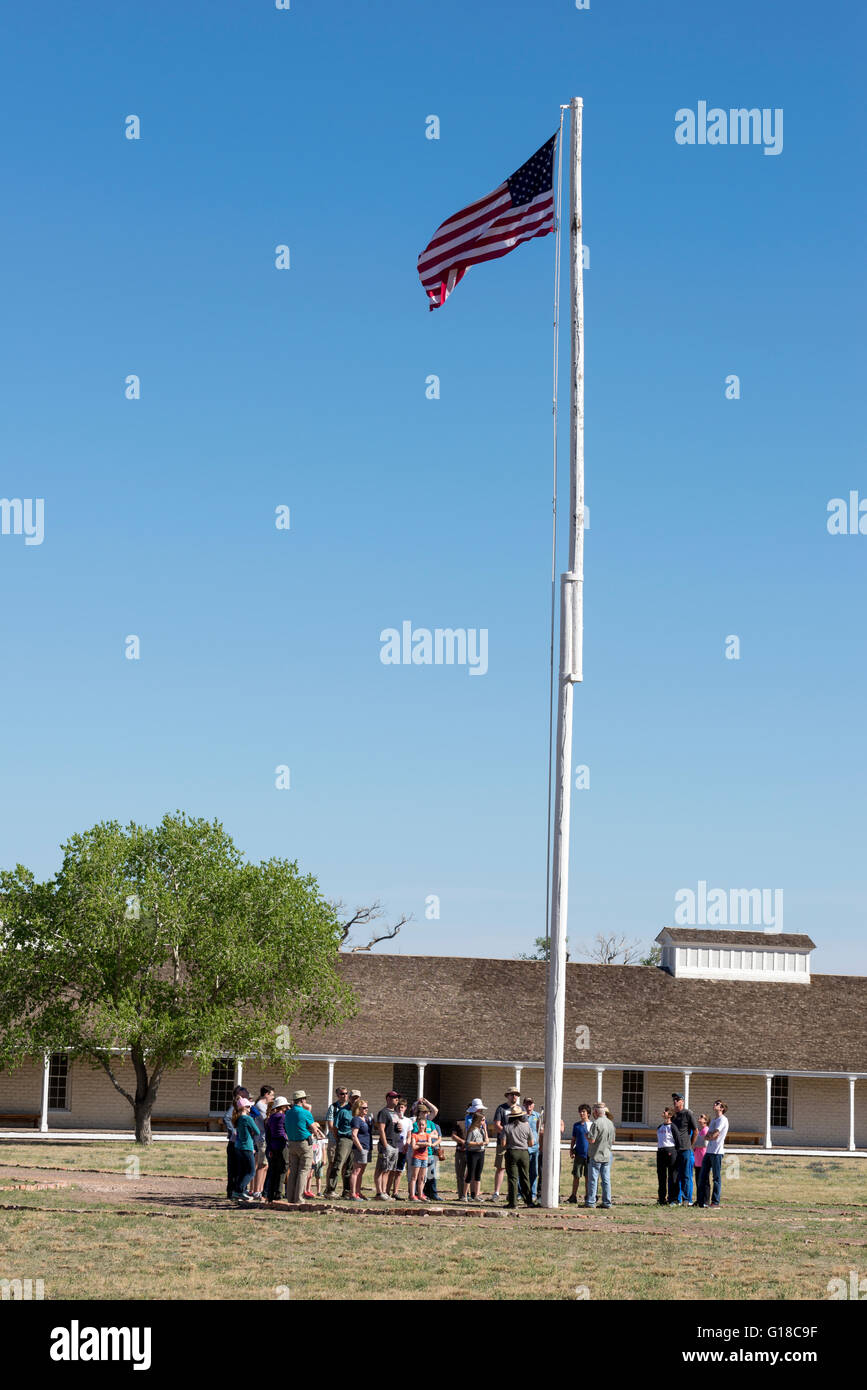 Ranger giving history talk at Fort Davis National Historic Site in West ...