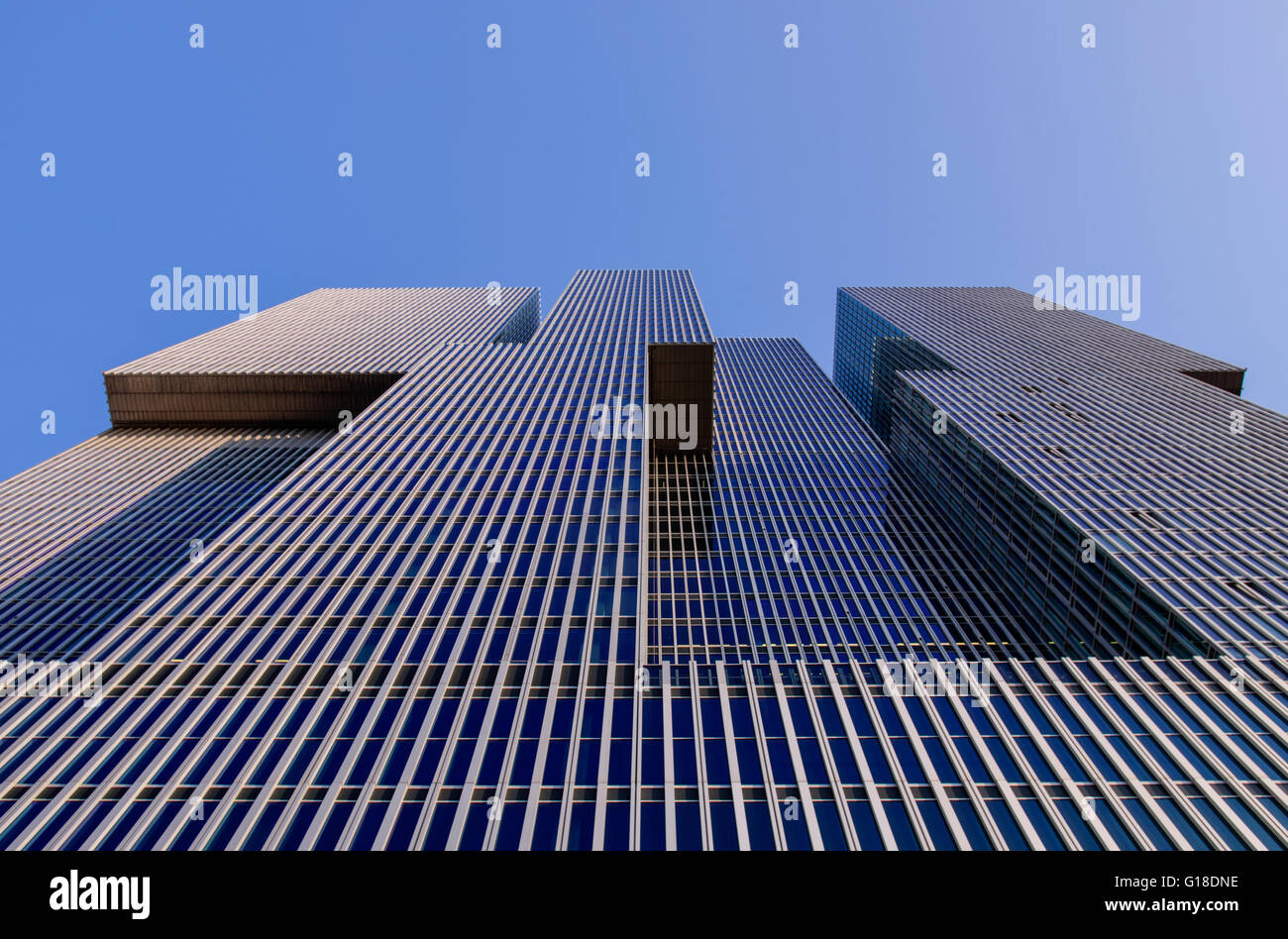 Skyscraper with blocked facade Stock Photo - Alamy