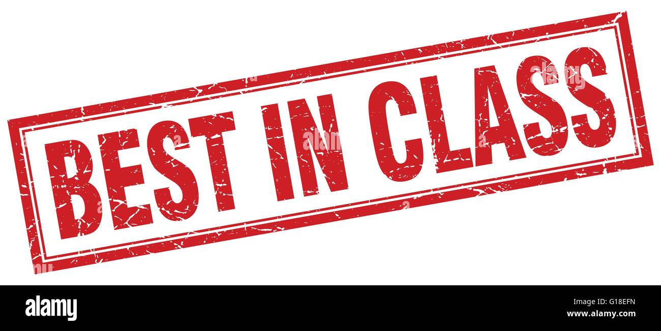 best in class red grunge square stamp on white Stock Vector Image & Art ...