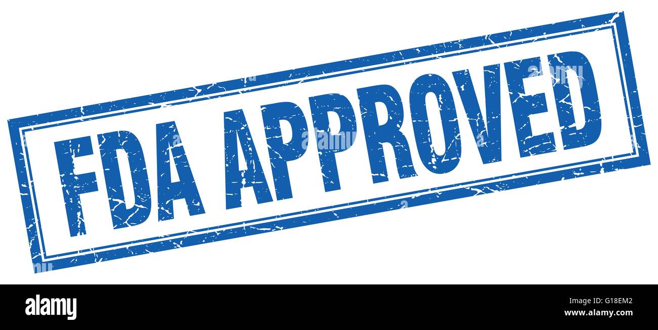 fda approved blue grunge square stamp on white Stock Vector Image & Art ...