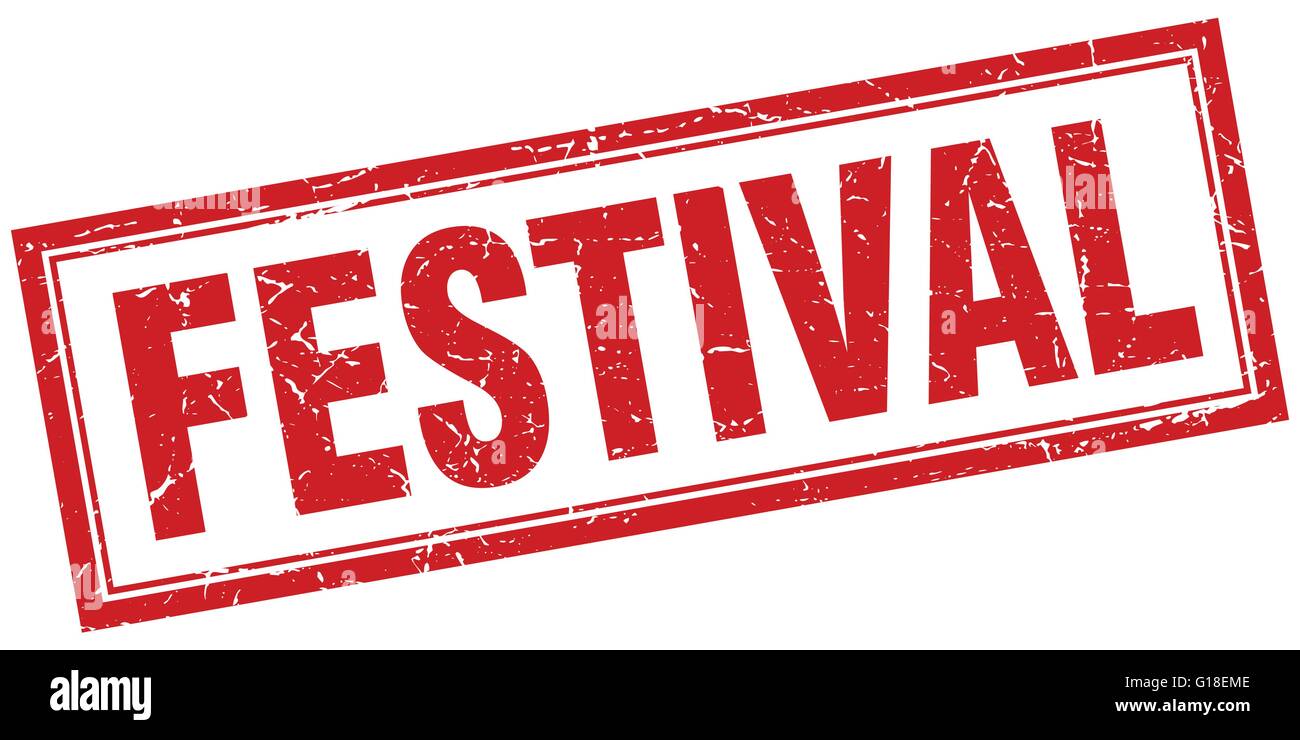 Festival red grunge square hi-res stock photography and images - Alamy
