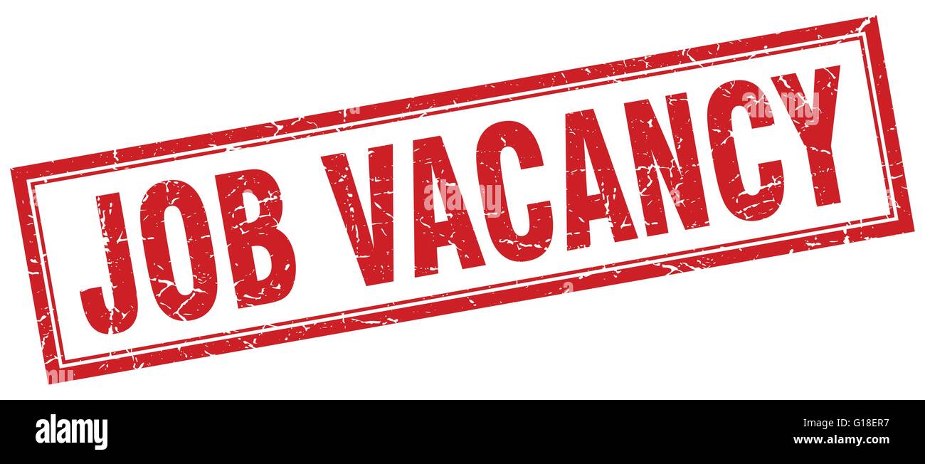 job vacancy red grunge square stamp on white Stock Vector Image & Art ...