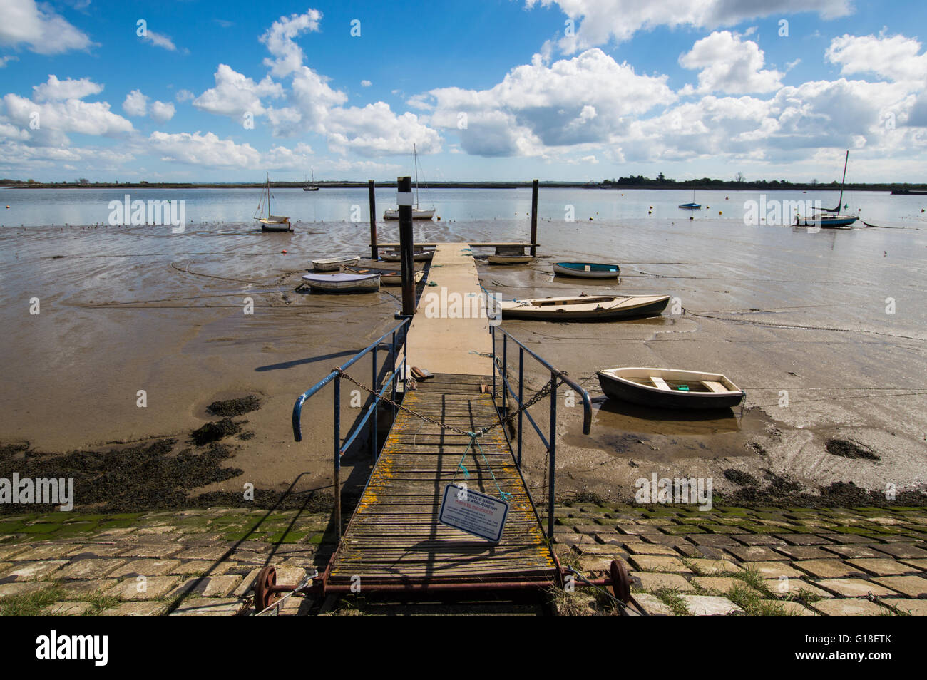 Walk way with a sign that states 'private property of Heybridge sailing ...