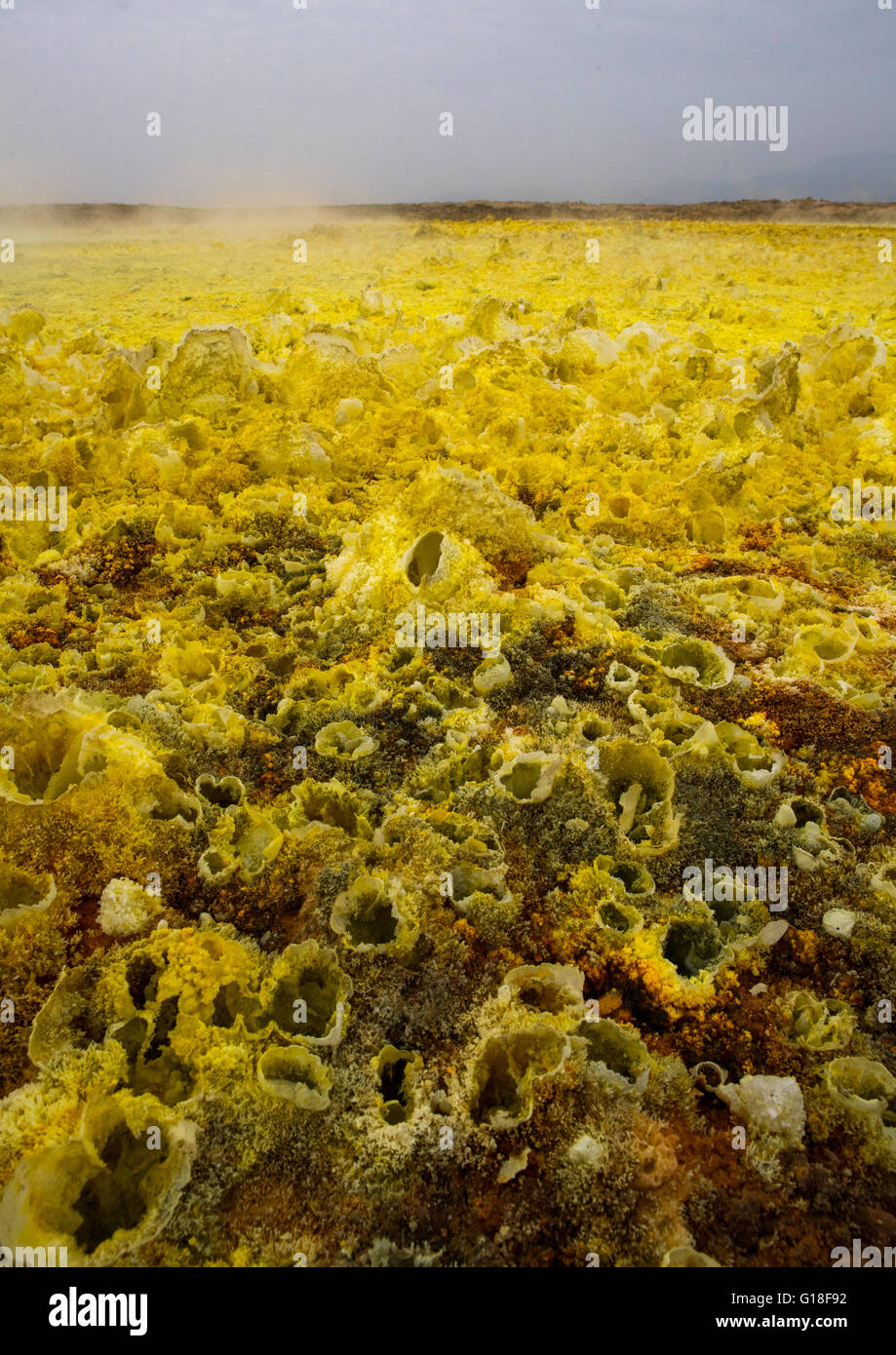 The colorful volcanic landscape of dallol in the danakil depression ...
