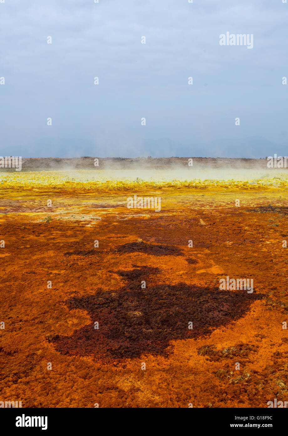 The colorful volcanic landscape of dallol in the danakil depression ...