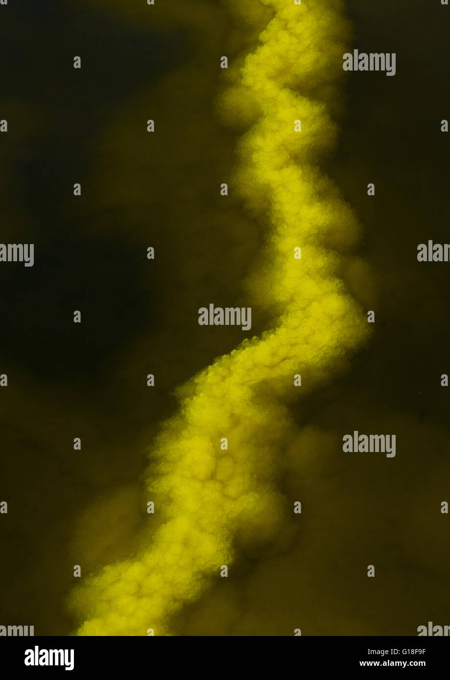 The colorful potassium salt crust formed by hot springs in the danakil ...