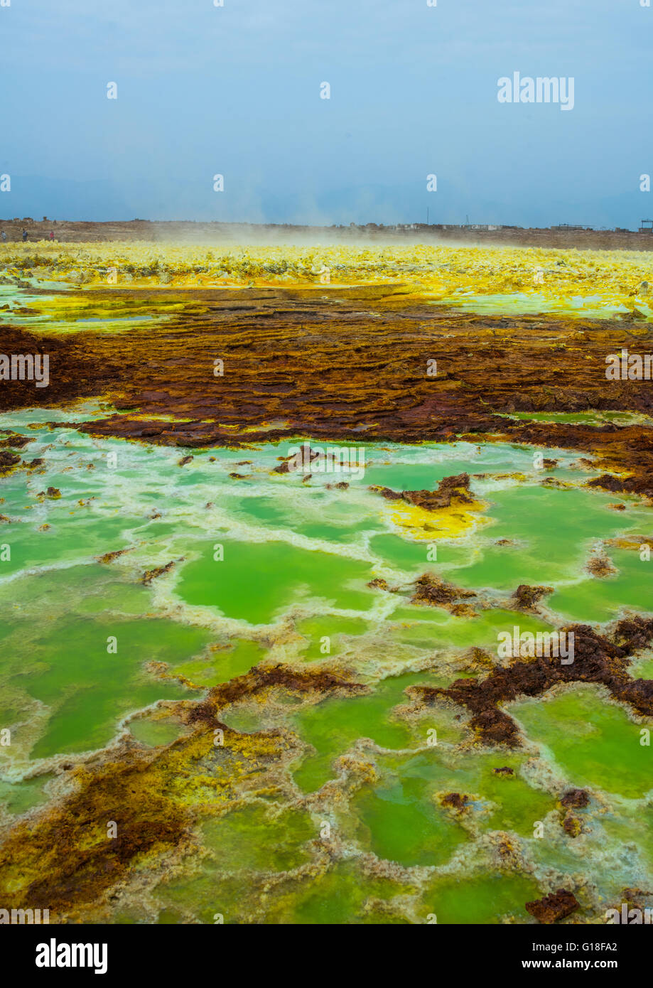 The colorful volcanic landscape of dallol in the danakil depression ...