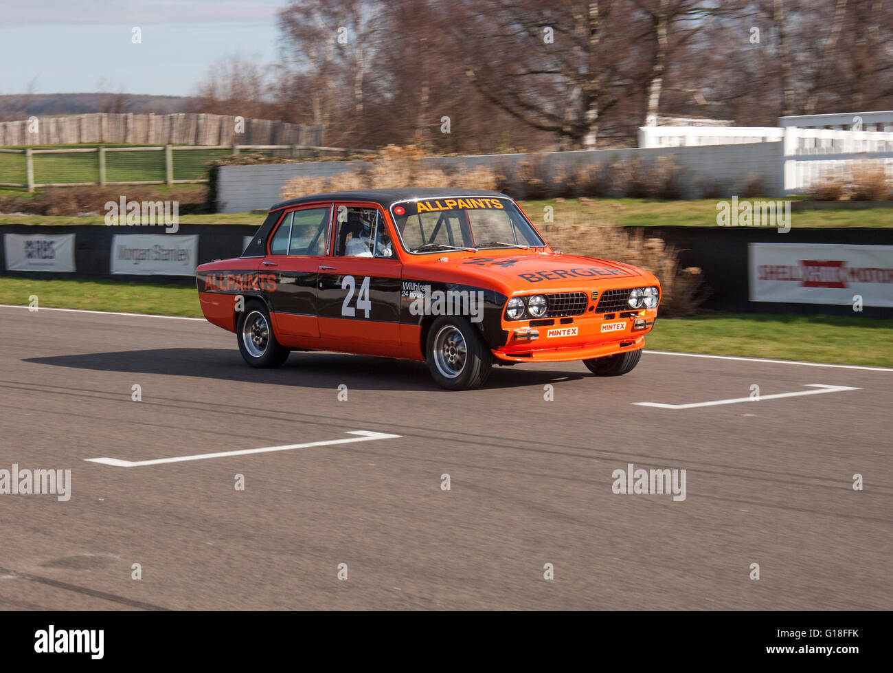 Triumph Dolomite Sprint race car on track Stock Photo - Alamy