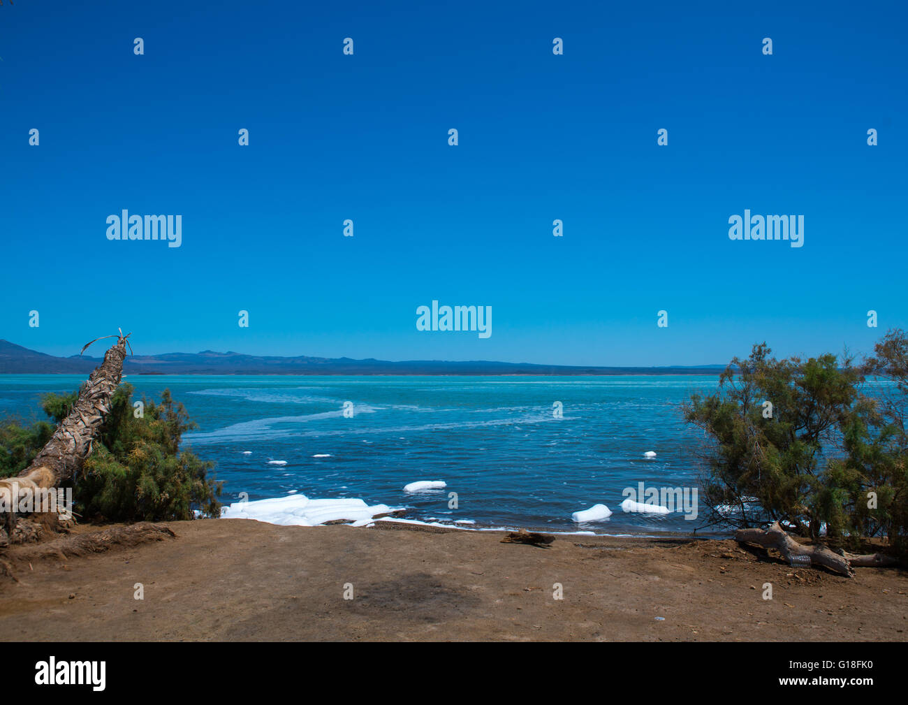 Saline lake, Afar region, Afdera, Ethiopia Stock Photo - Alamy