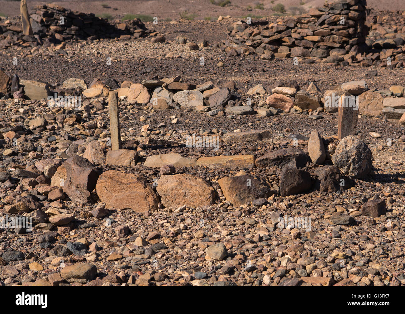 Old afar tribe grave in the danakil desert, Afar region, Semera ...