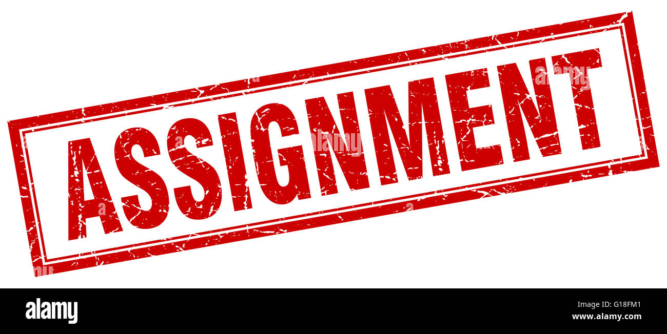 Assignment square stamp hi-res stock photography and images - Alamy