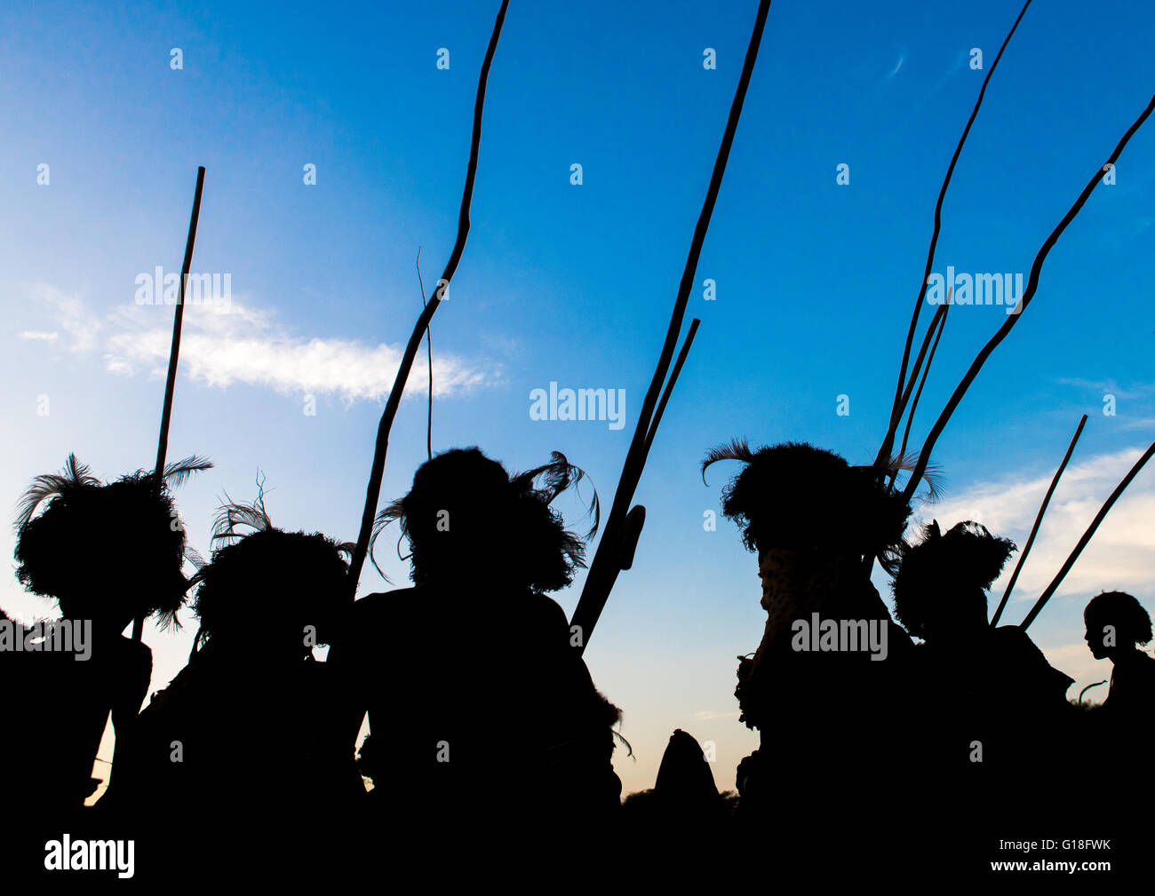 Dassanech men during the dimi ceremony to celebrate the circumcision of ...
