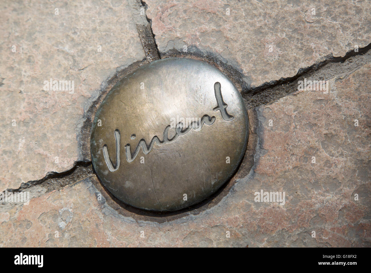 Vincent Van Gogh Trail Symbol, Saint Remy de Provence; France Stock ...