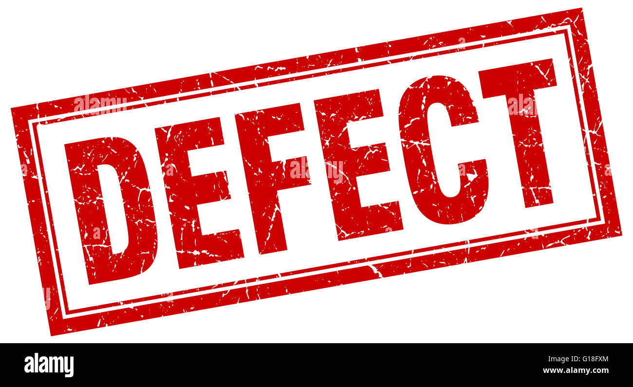 defect red grunge square stamp on white Stock Photo - Alamy