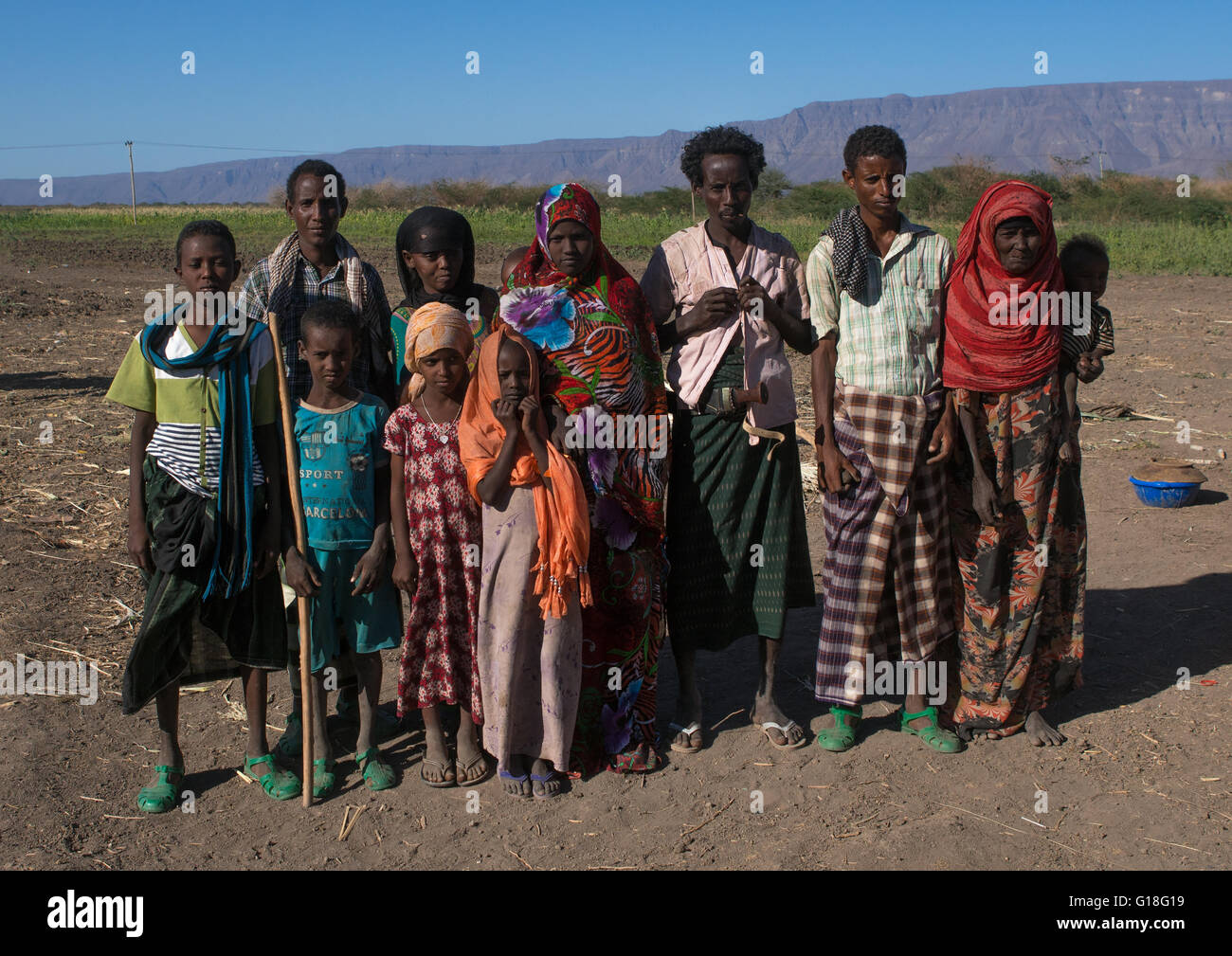 Afar tribe family, Afar region, Afambo, Ethiopia Stock Photo - Alamy