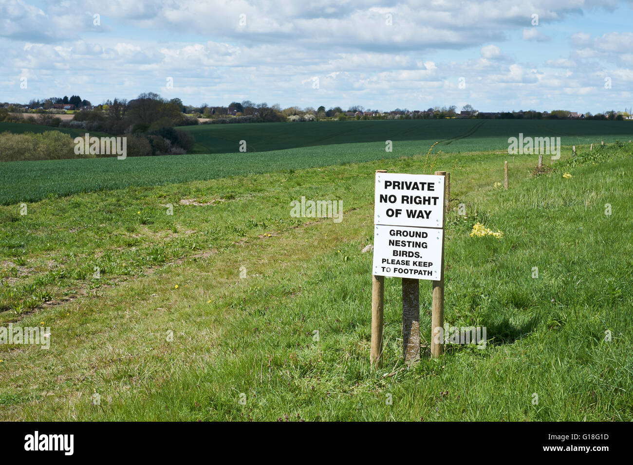 Warning Sign Nesting Birds High Resolution Stock Photography and Images ...