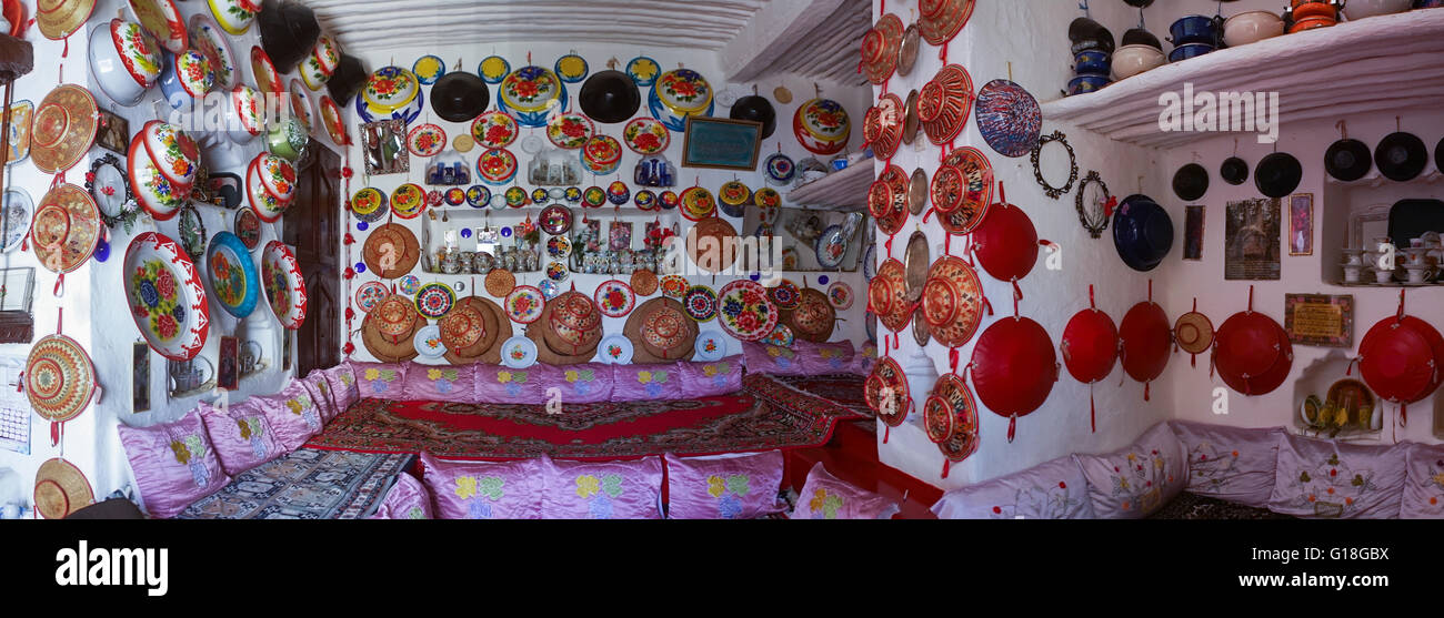 Decoration inside an harari house, Harari region, Harar, Ethiopia Stock ...