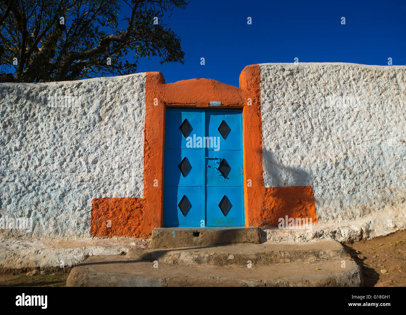 Entrance of an old house, Harari region, Harar, Ethiopia Stock Photo ...