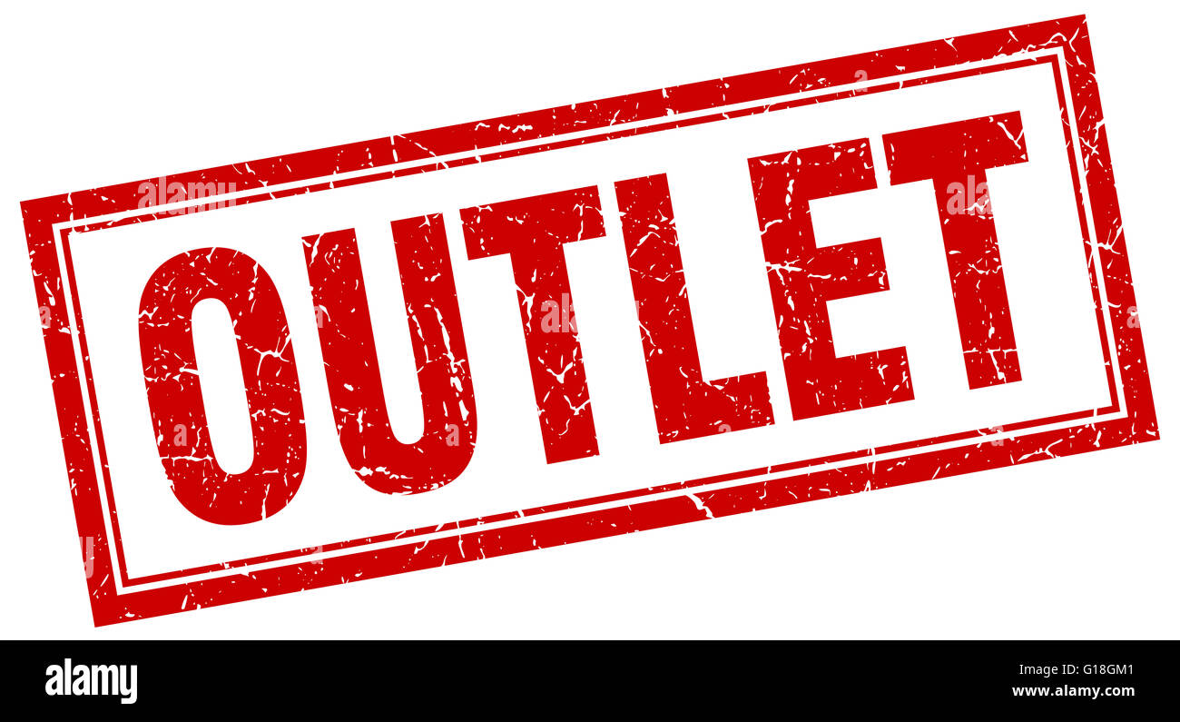 Outlet sign stamp on Cut Out Stock Images & Pictures - Alamy