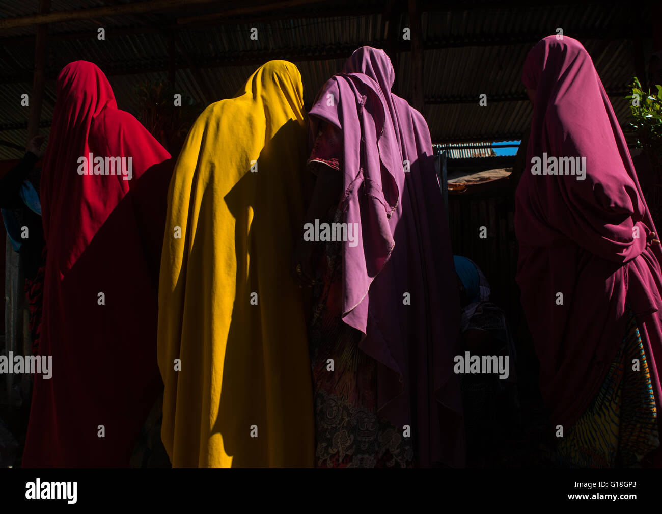 Women selling khat in the market near harar, Harari region, Awaday ...