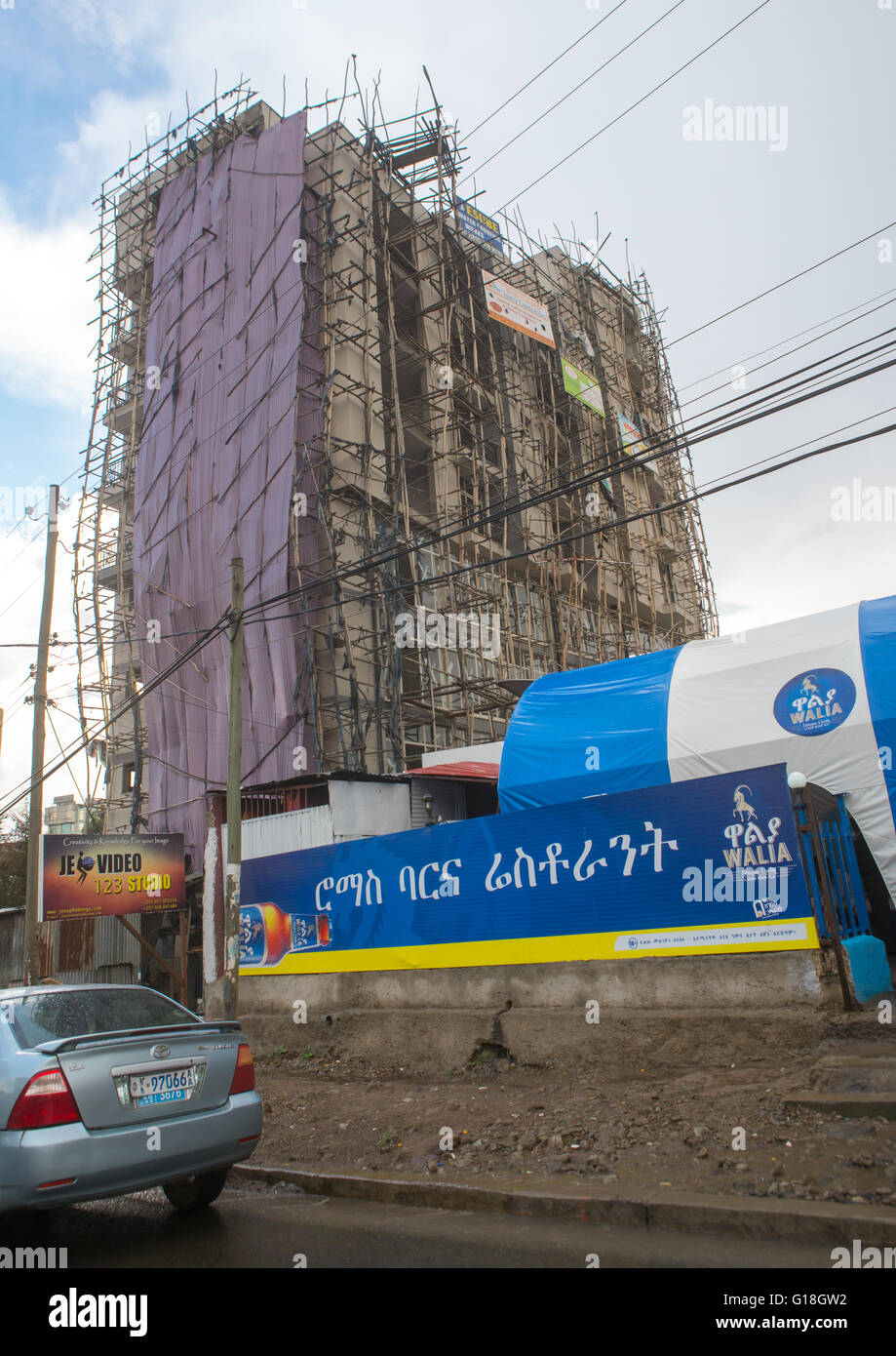 Construction of skyscrapers in the city center, Addis abeba region ...