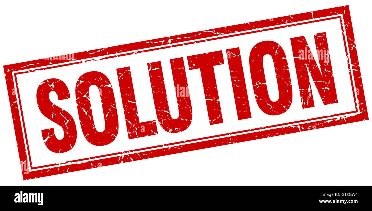 Solution stamp square grunge hi-res stock photography and images - Alamy