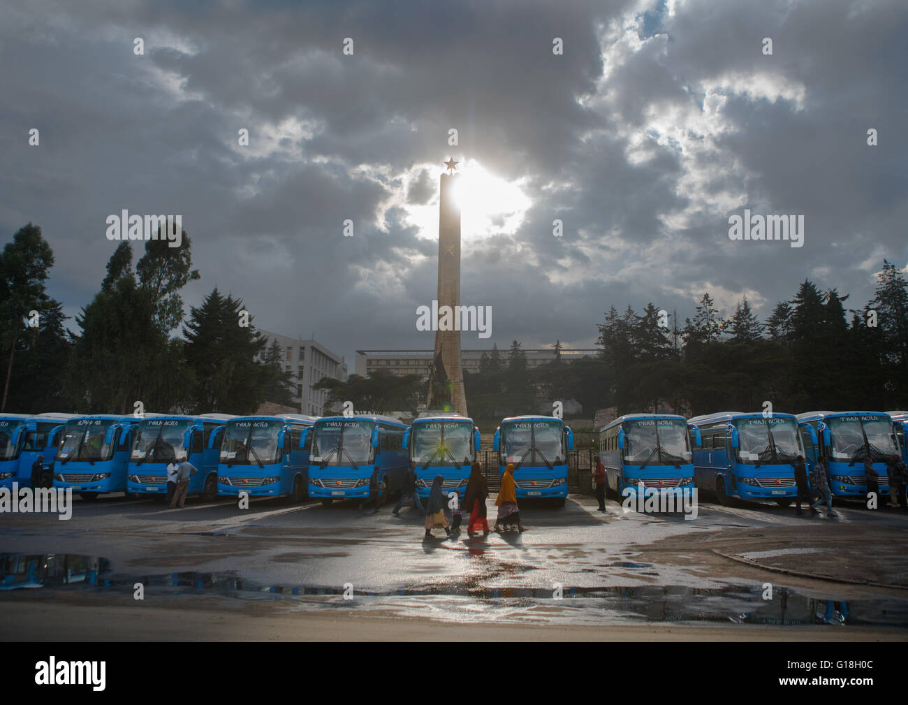 Tiglachin monument with red star, Addis abeba region, Addis ababa ...