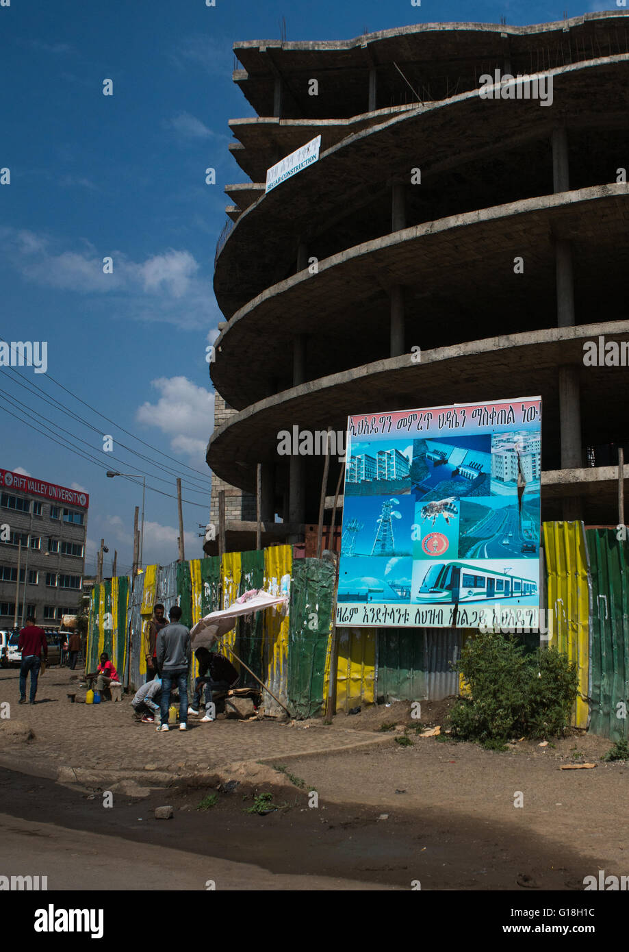Construction of skyscrapers in the city center, Addis abeba region ...