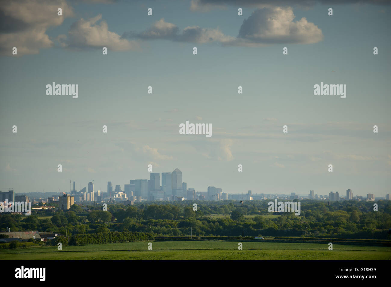 The iconic landmarks of London's Financial District as seen from ...