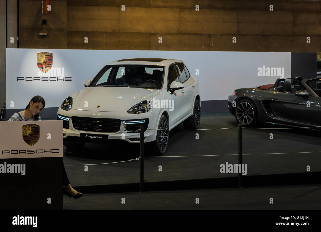 Madrid, Spain, 10 th May 2016. A cars and a counter view in the ...