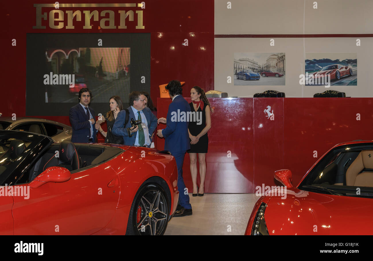 Madrid, Spain, 10 th May 2016. An Italians cars view in the ...