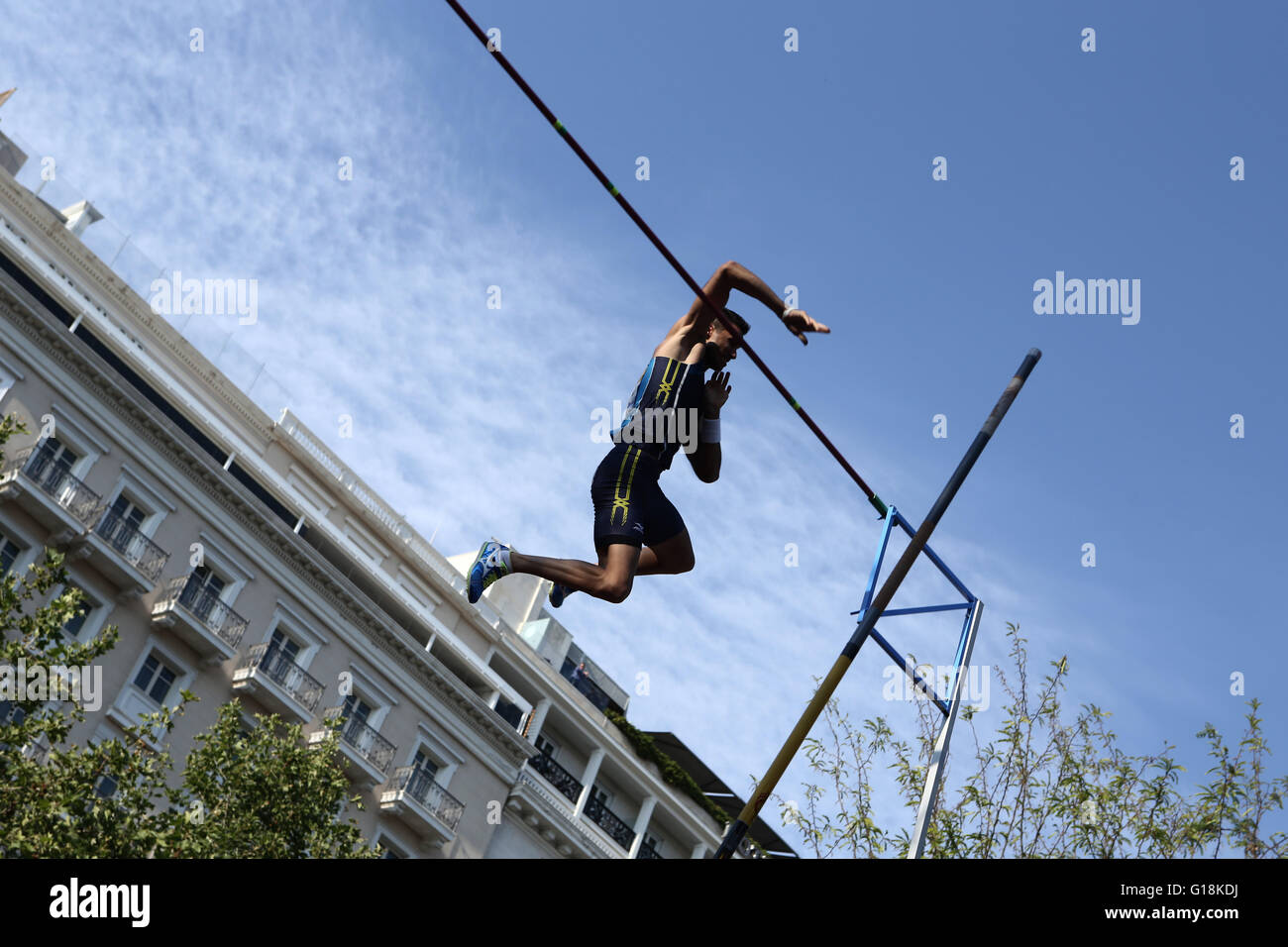 Athens, Greece. 10th May, 2016. Greek Konstantinos Filippidis competes ...