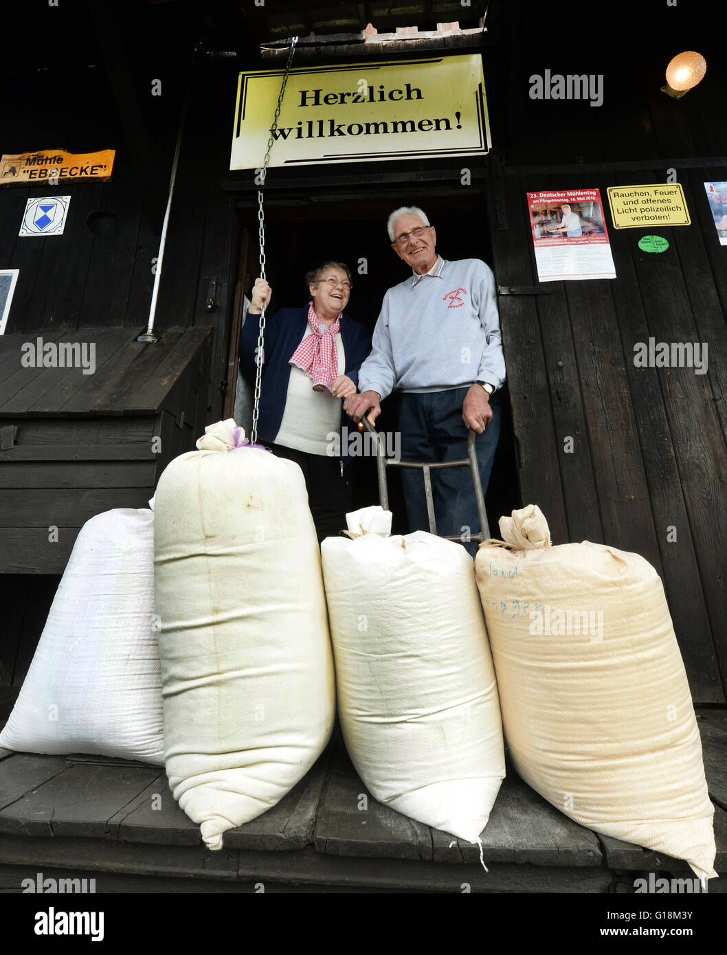 Audenhain, Germany. 7th May, 2016. 80-year-old mill foreman Reinhard ...