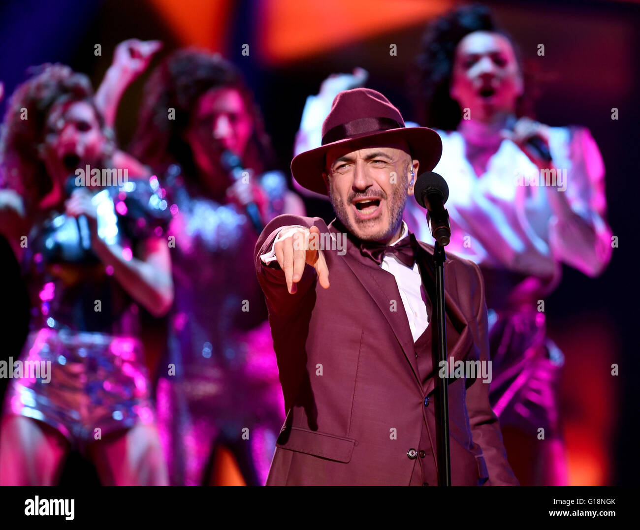 Stockholm, Sweden. 10th May, 2016. Serhat representing San Marino with ...