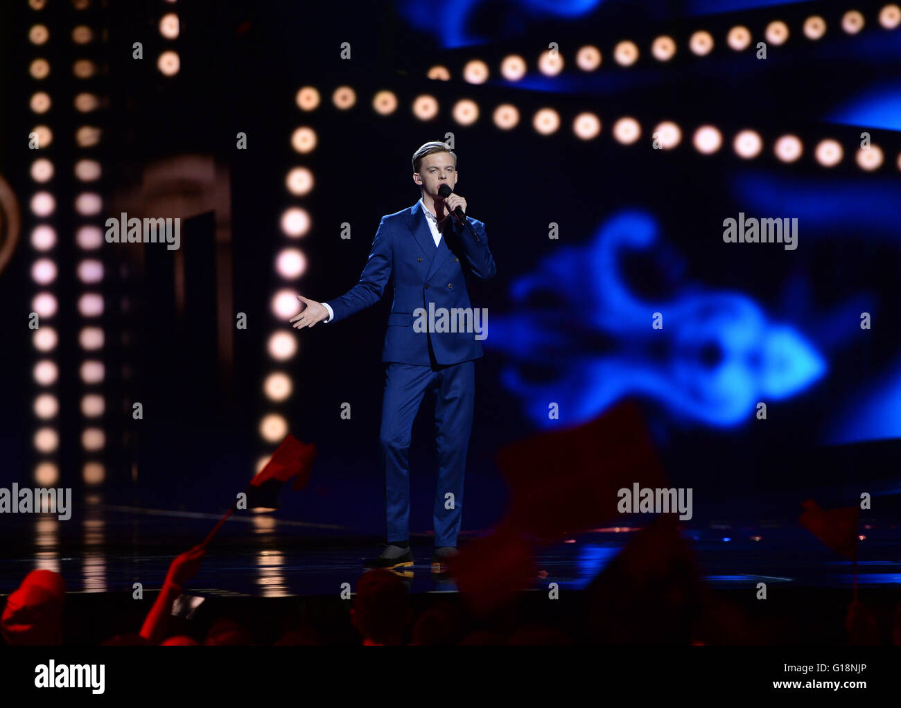 Stockholm, Sweden. 10th May, 2016. Juri Pootsmann representing Estonia ...