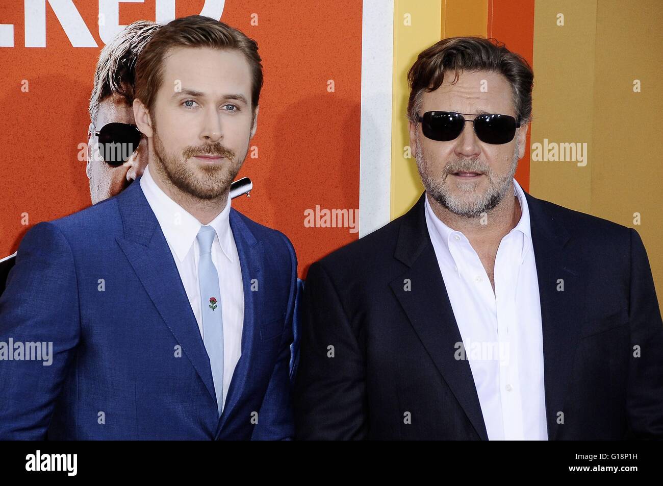 Los Angeles, CA, USA. 10th May, 2016. Ryan Gosling, Russell Crowe at ...