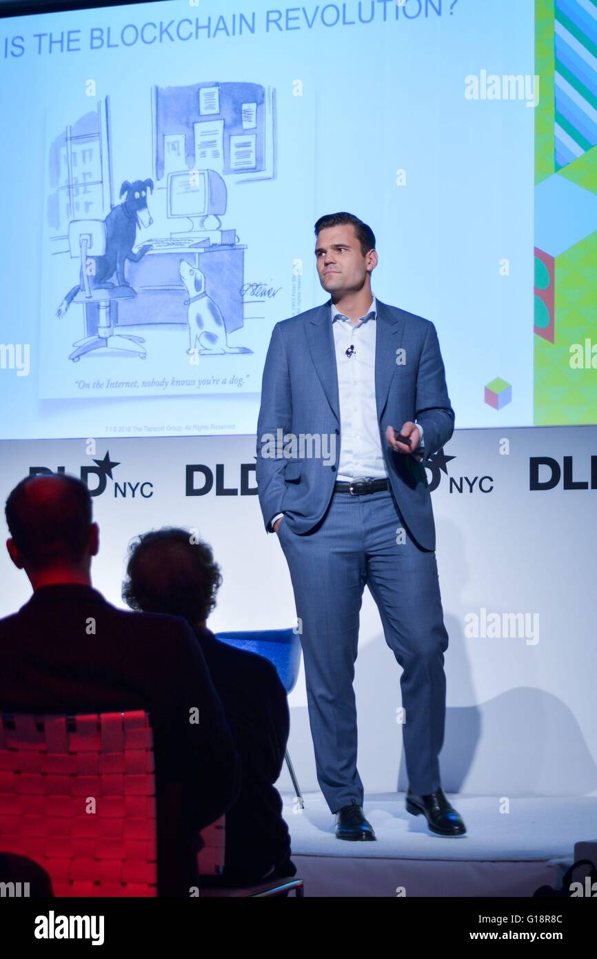 Alex Tapscott (Northwest Passage Ventures) during the DLDnyc Conference ...