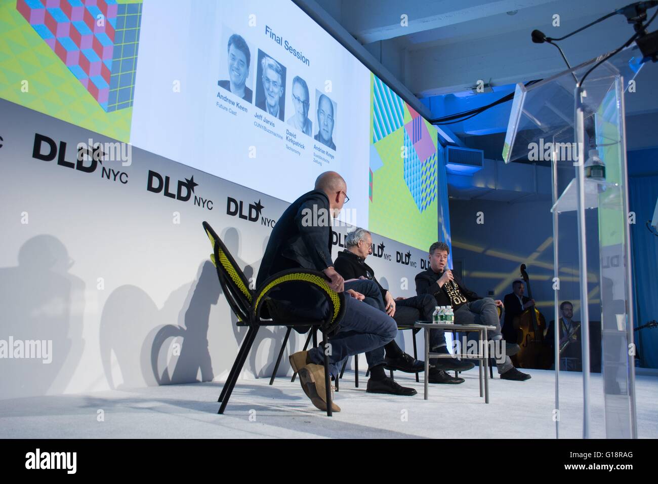 (L. To R.) Dominik Wichmann (DLD Media), Andrian Kreye, (Sueddeutsche ...