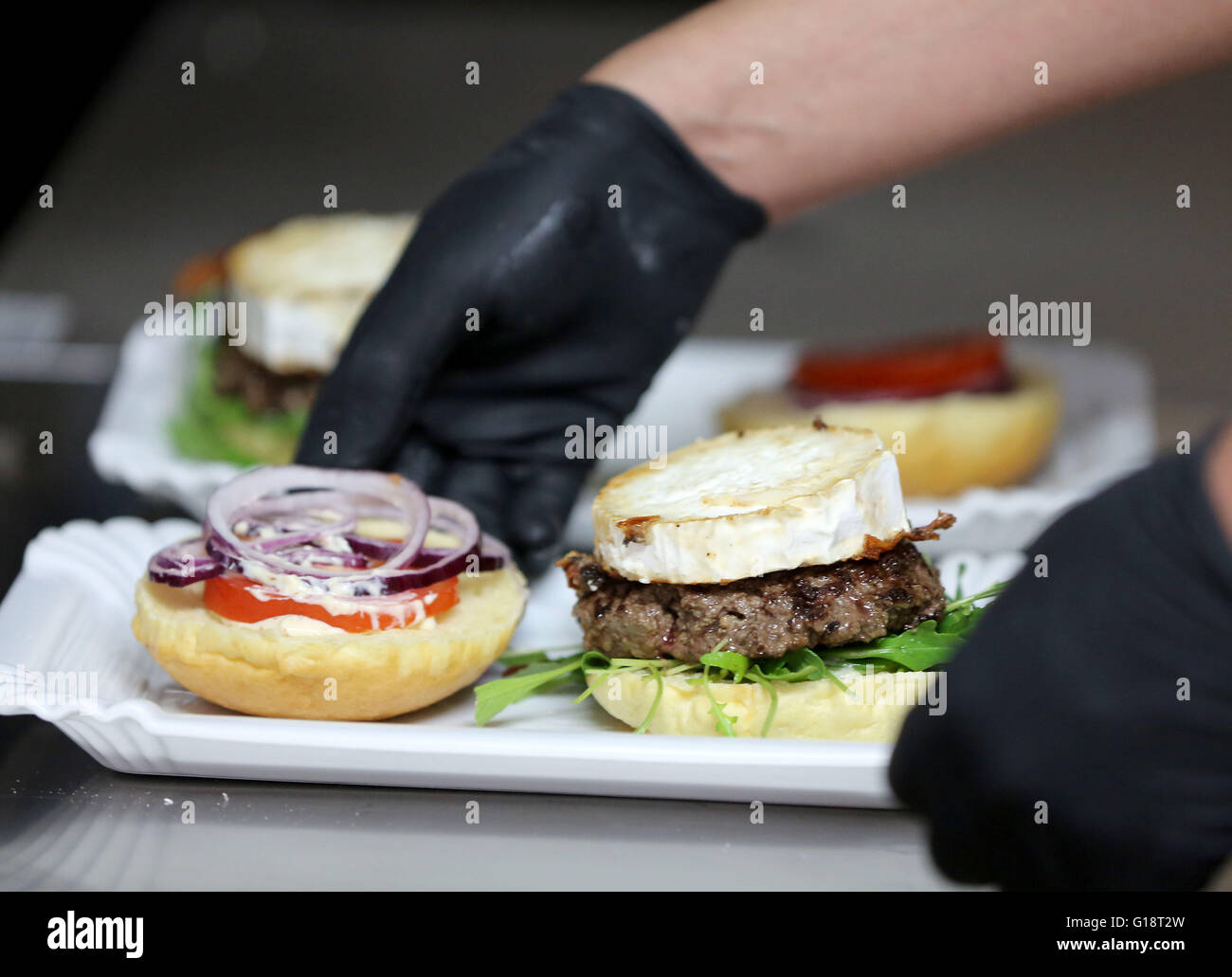 Cologne, Germany. 11th May, 2016. A so-called Erdogan Burger is ...
