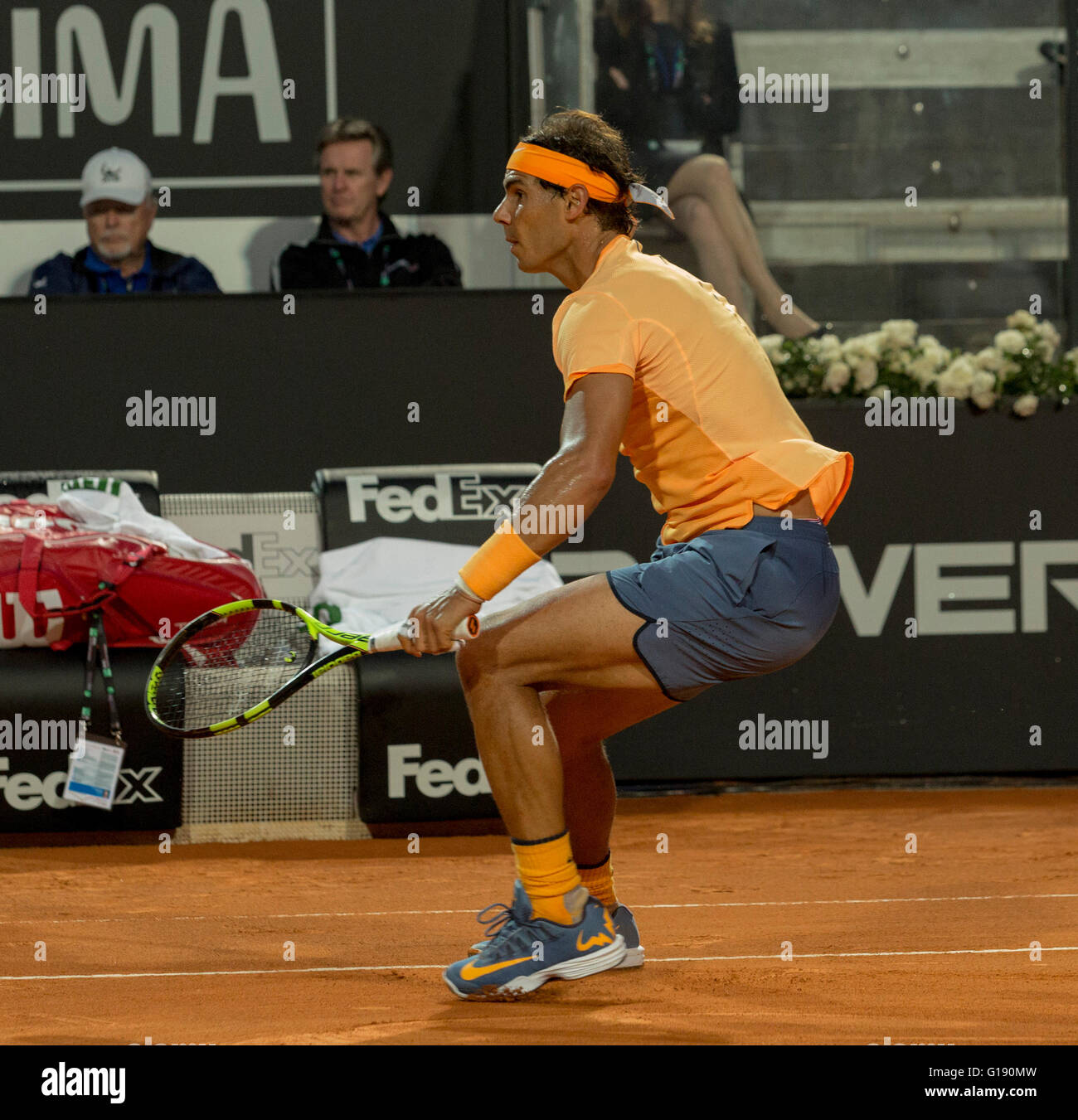 Rome, Italy. 11th May, 2016. Rafael Nadal playing Philipp Kohlschreiber ...