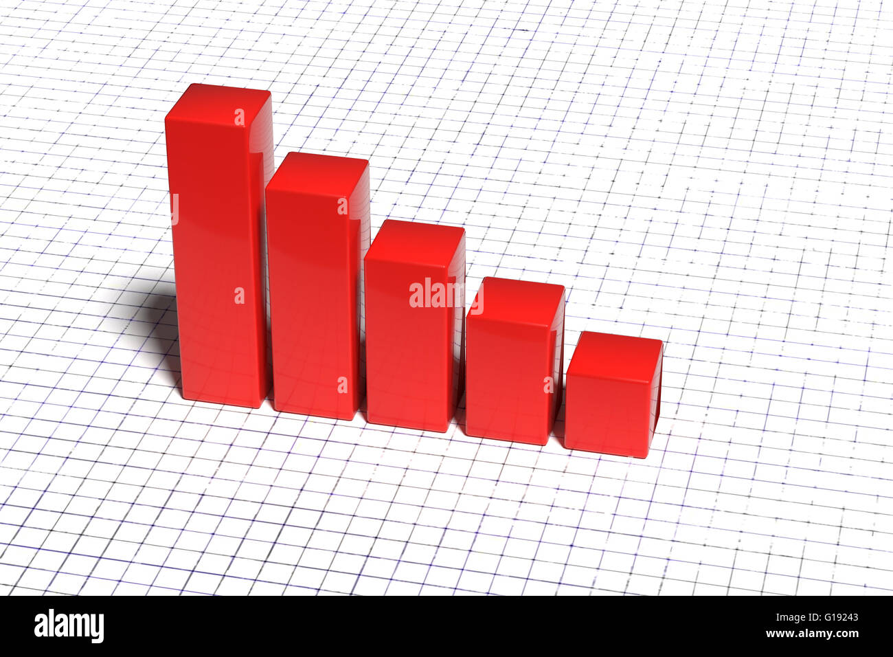 3d rendering of red bars on white chequered background Stock Photo - Alamy