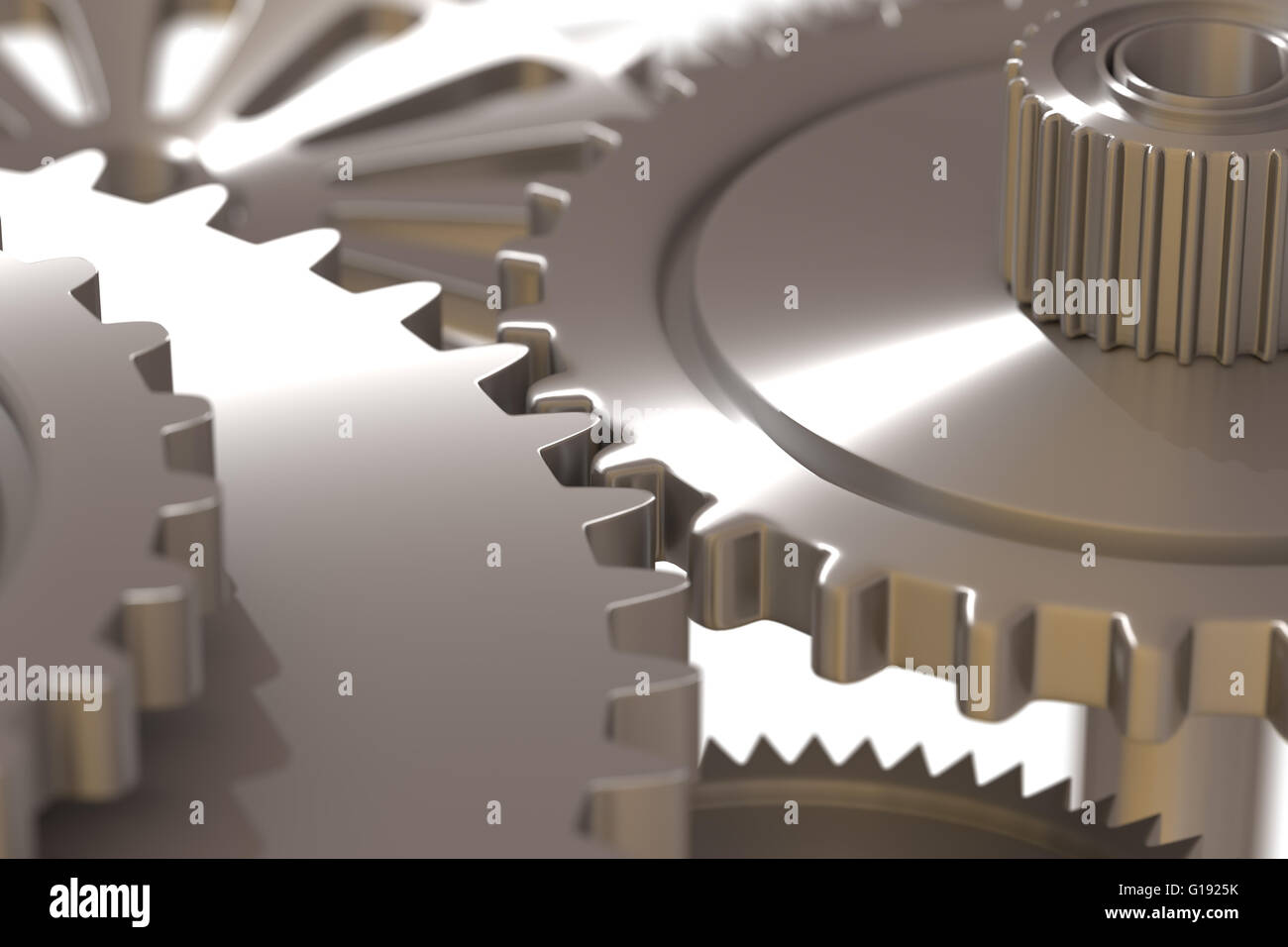 3d rendering metallic gear wheels in close-up Stock Photo - Alamy