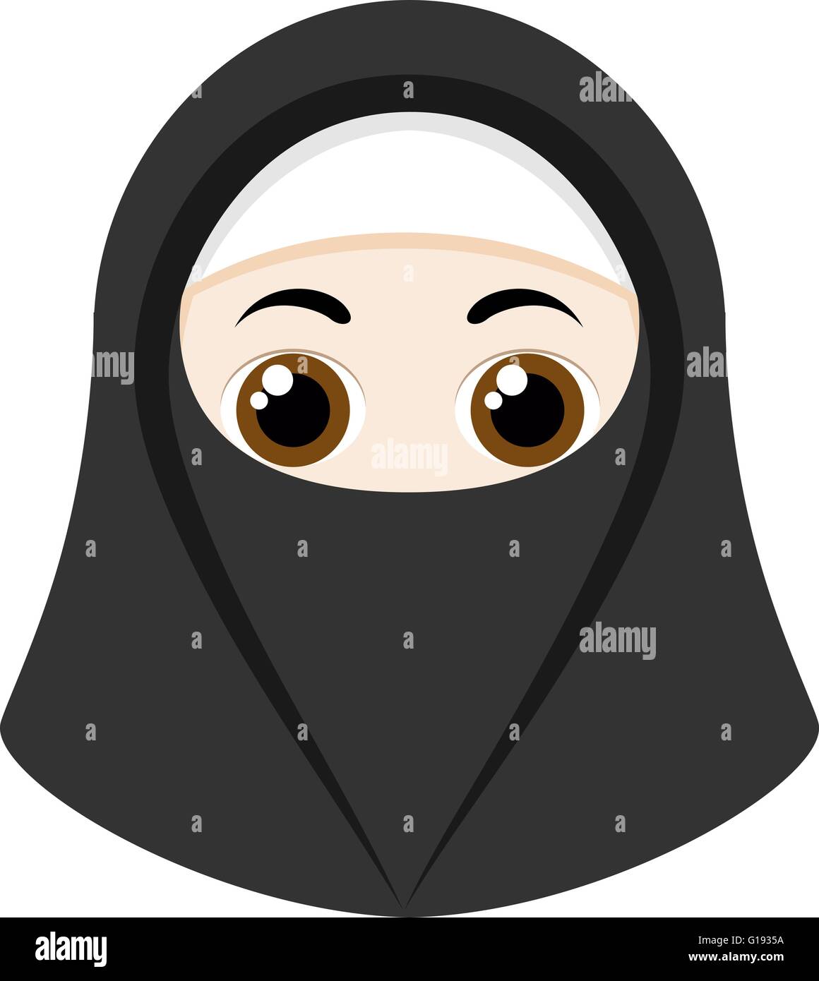 Cartoon girl niqab Stock Vector Images - Alamy